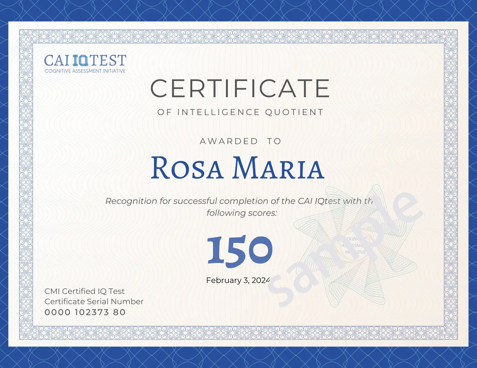 O Teste de QI Certificado CAI™